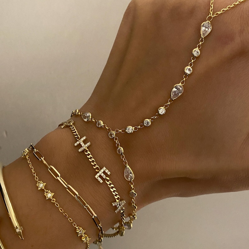 Womens Hand Bracelet - Etsy