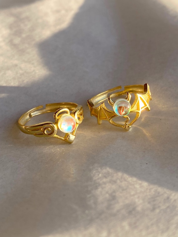 Devil angel rings store
