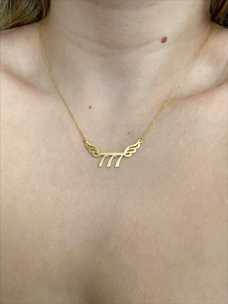 Angel Number Necklace, Sterling Silver Number Necklace, Angel Number ...
