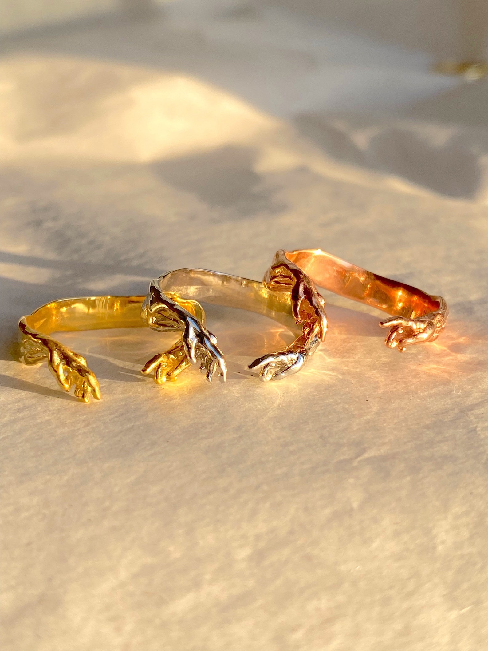 Hand of God Giving Life to Adam Ring, Sterling Silver the Hands Ring ...