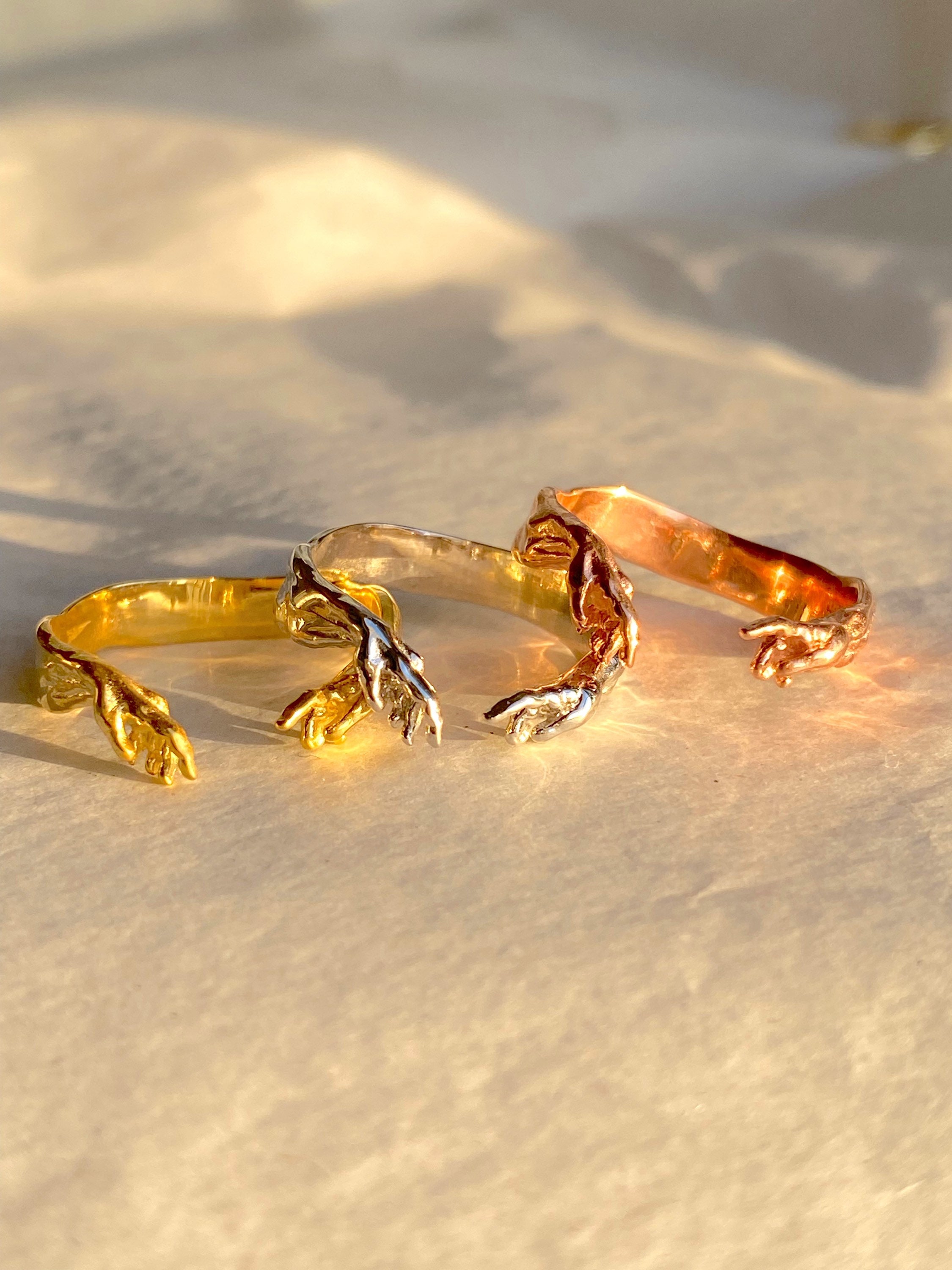 Hand of God Giving Life to Adam Ring, Sterling Silver the Hands Ring ...