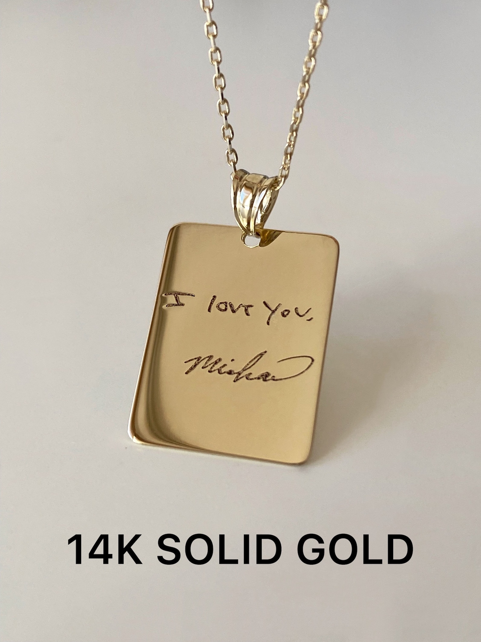Custom Handwriting Necklace Actual your Own Handwriting - Etsy