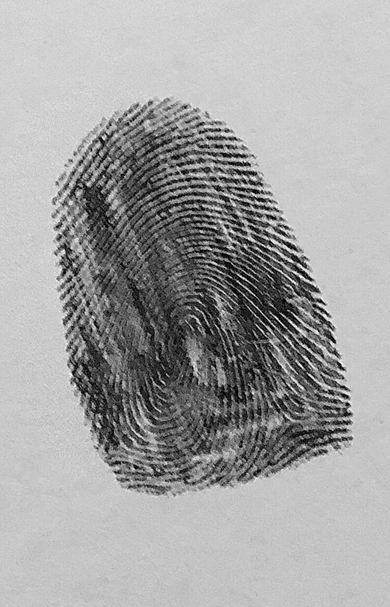 Actual Fingerprint Necklace, Engraved Fingerprint Jewelry, Custom ...