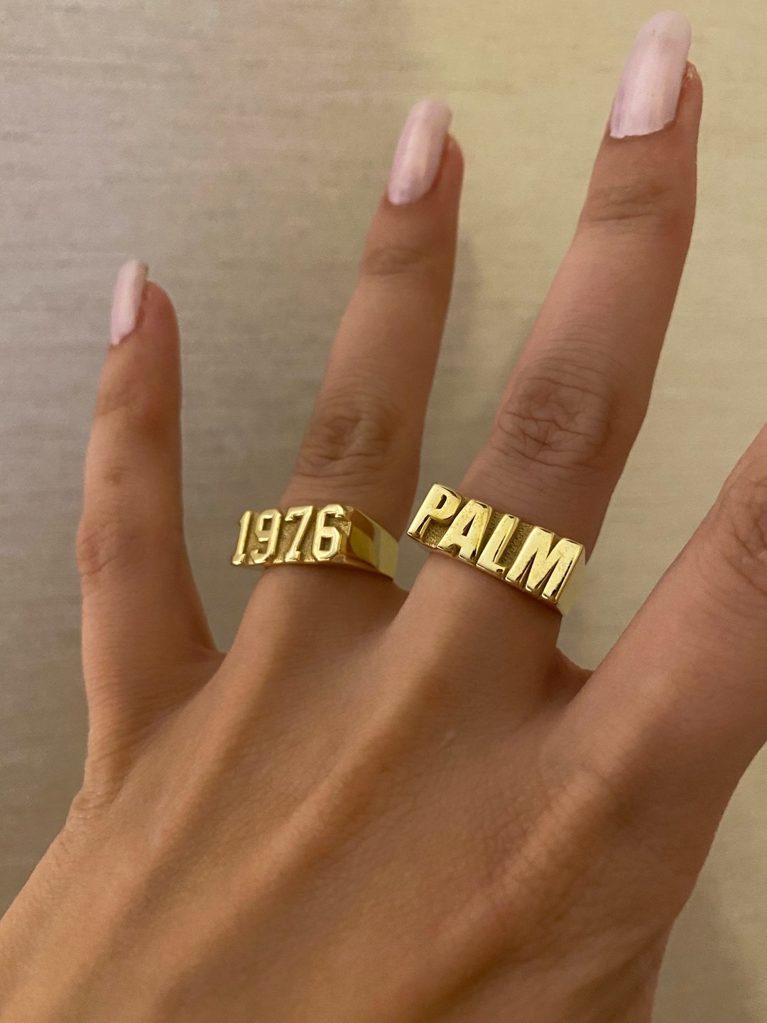 Custom Name // Number Ring, 925 Sterling Silver Jewelry, Personalized ...