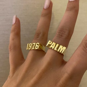 Custom Name // Number Ring, 925 Sterling Silver Jewelry, Personalized ...