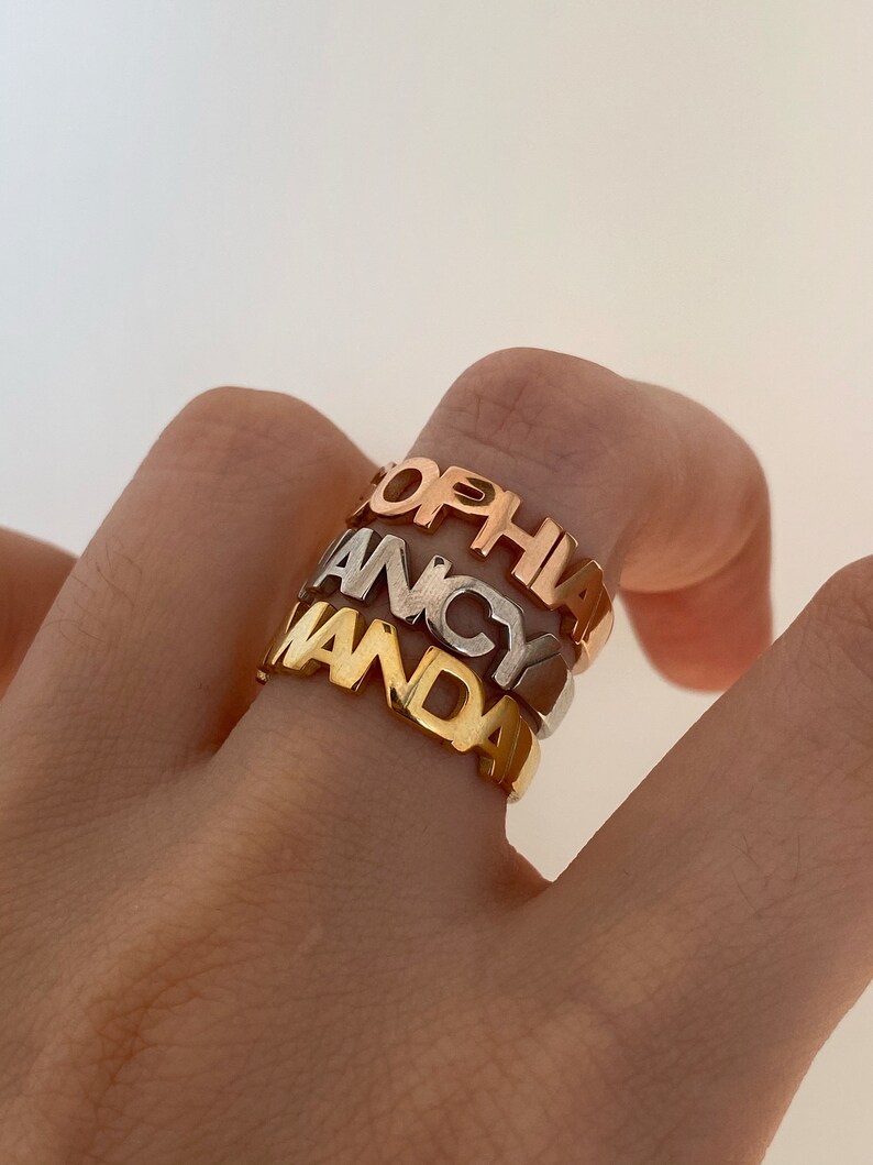 Name Ring Personalized Ring Custom Name Ring 925 Sterling - Etsy