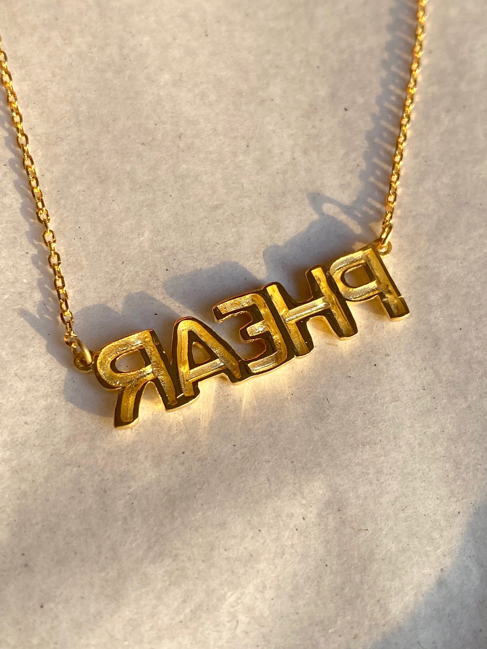 Balloon Name Necklace, 14k Gold Bubble Nameplate, Custom Puff Letter ...