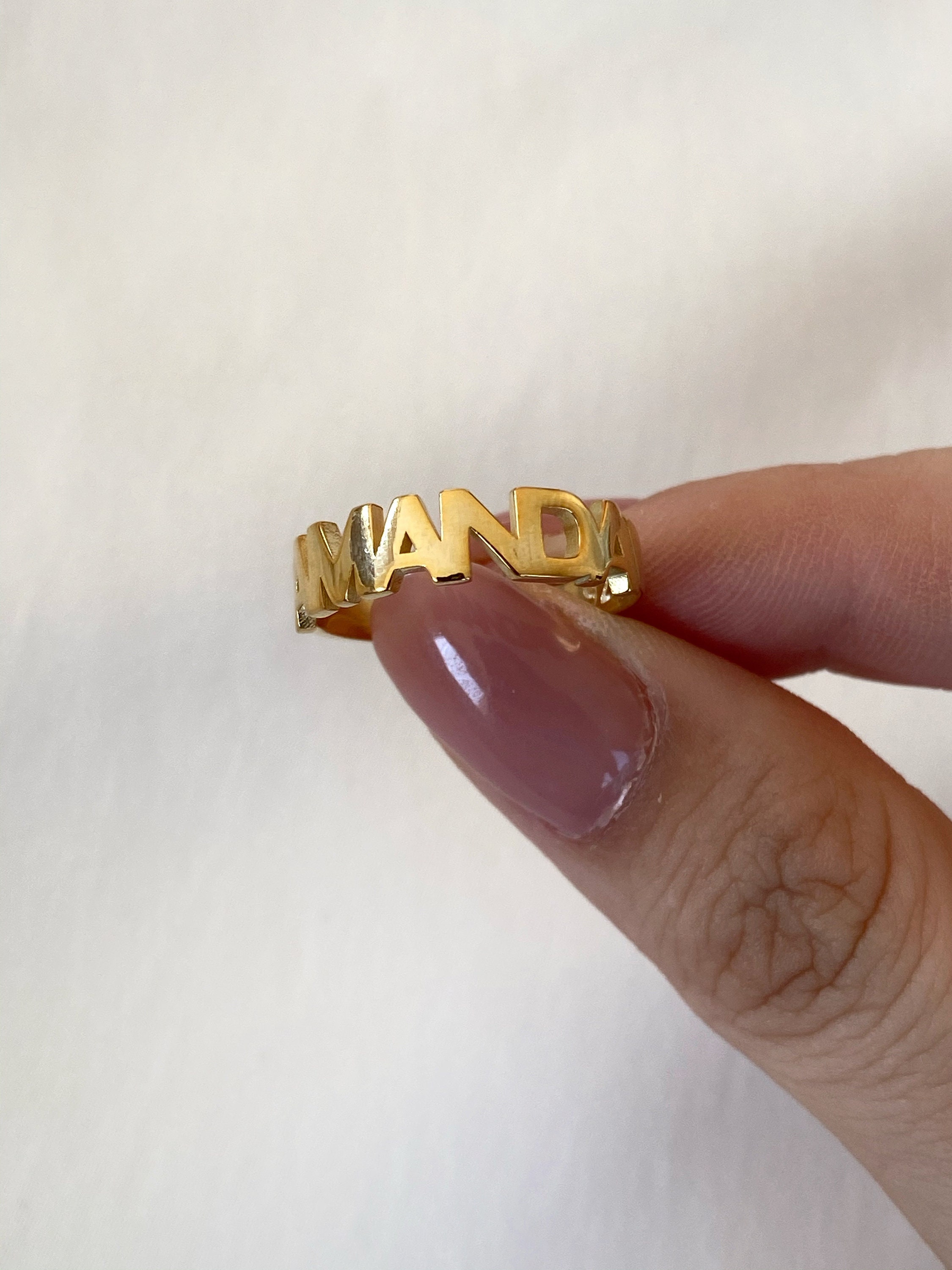 Name Ring Personalized Ring Custom Name Ring 925 Sterling - Etsy
