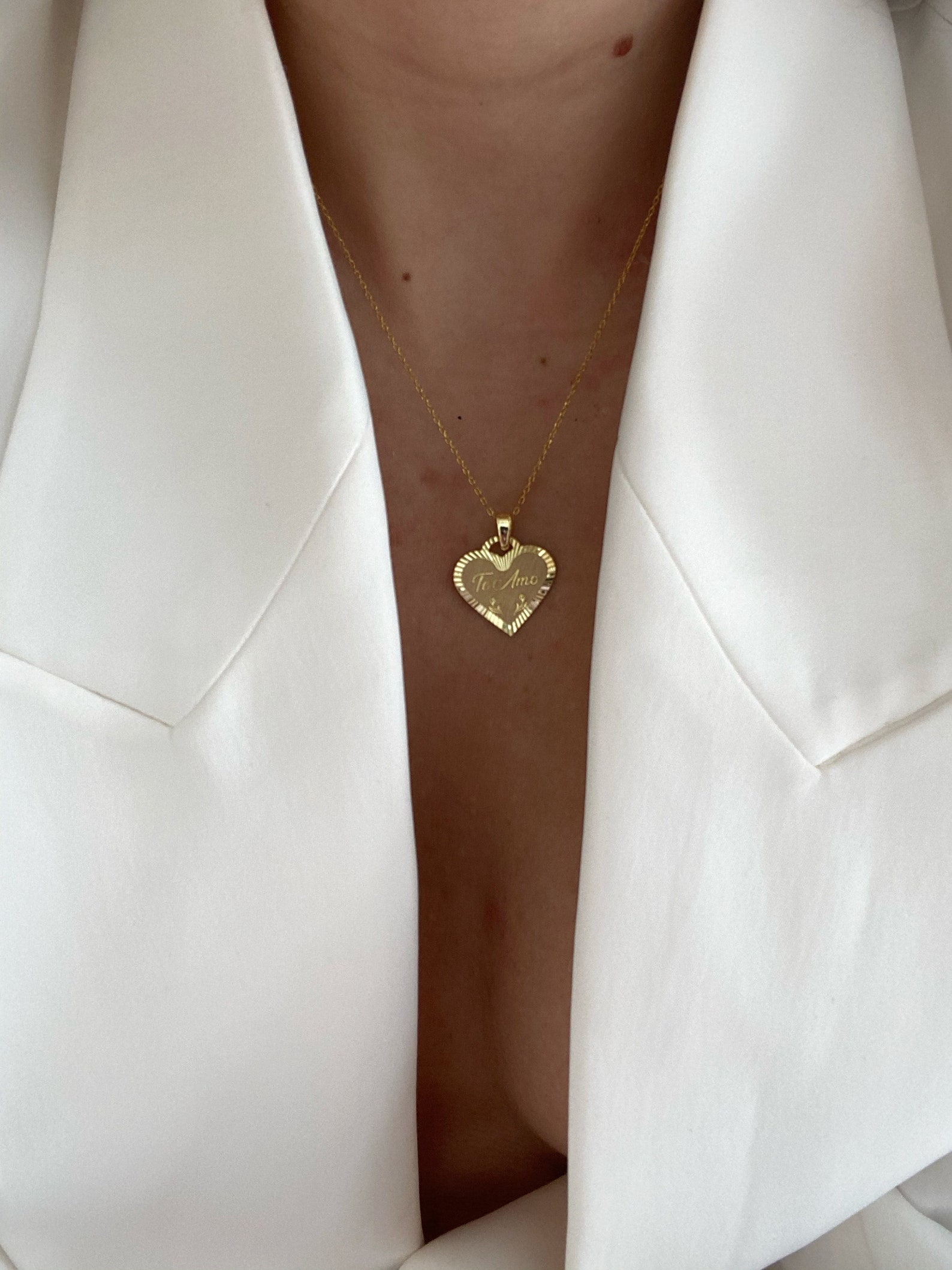 Custom Heart Necklace 925 Sterling Silver Personalized - Etsy