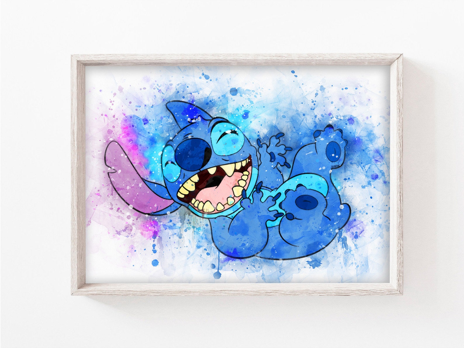 Stitch Watercolor Print Lilo and Stitch Printable INSTANT | Etsy