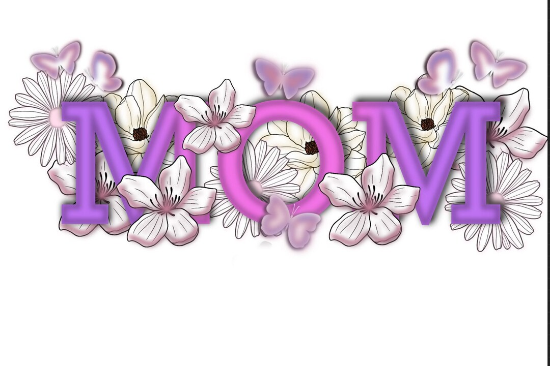 Mothers Day PNG Clip Art File Procreate Image for Sublimation or DTF ...