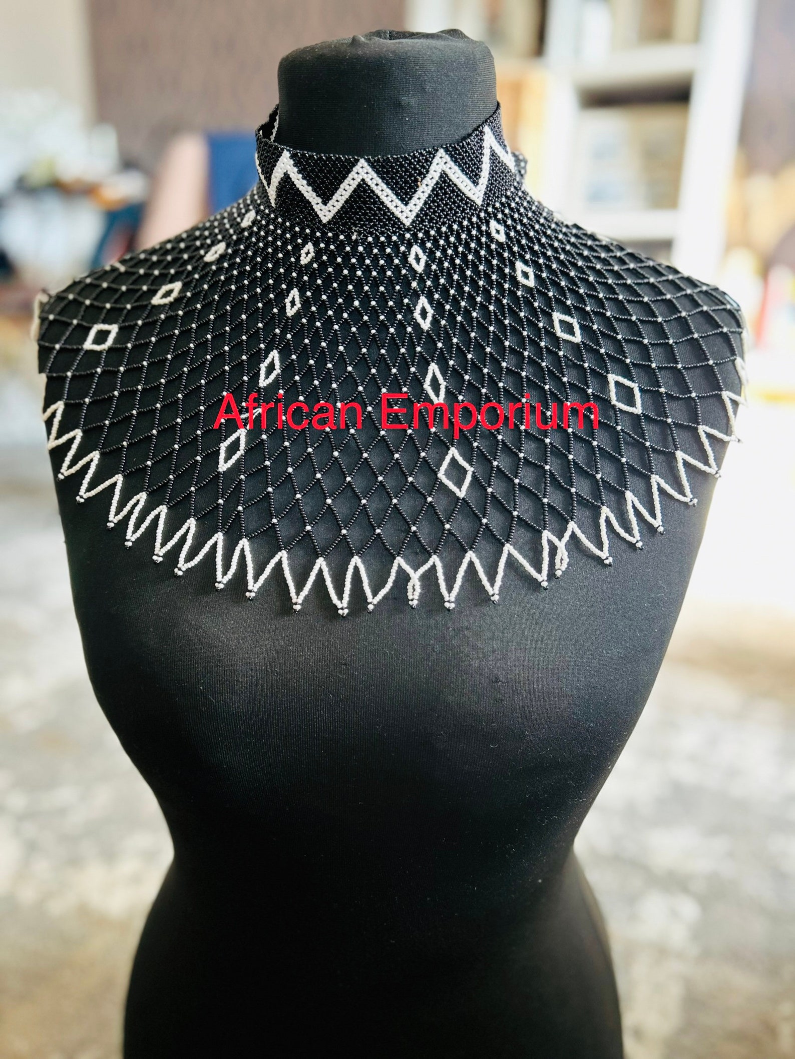 Handmade Beaded Zulu Turtleneck Necklace - Etsy