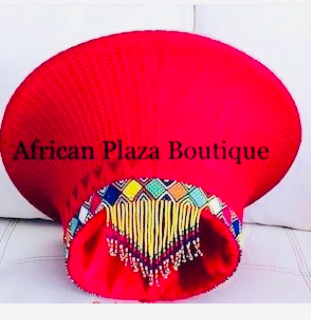 Customised Beaded Fringed Zulu Hat - Isicholo - Etsy