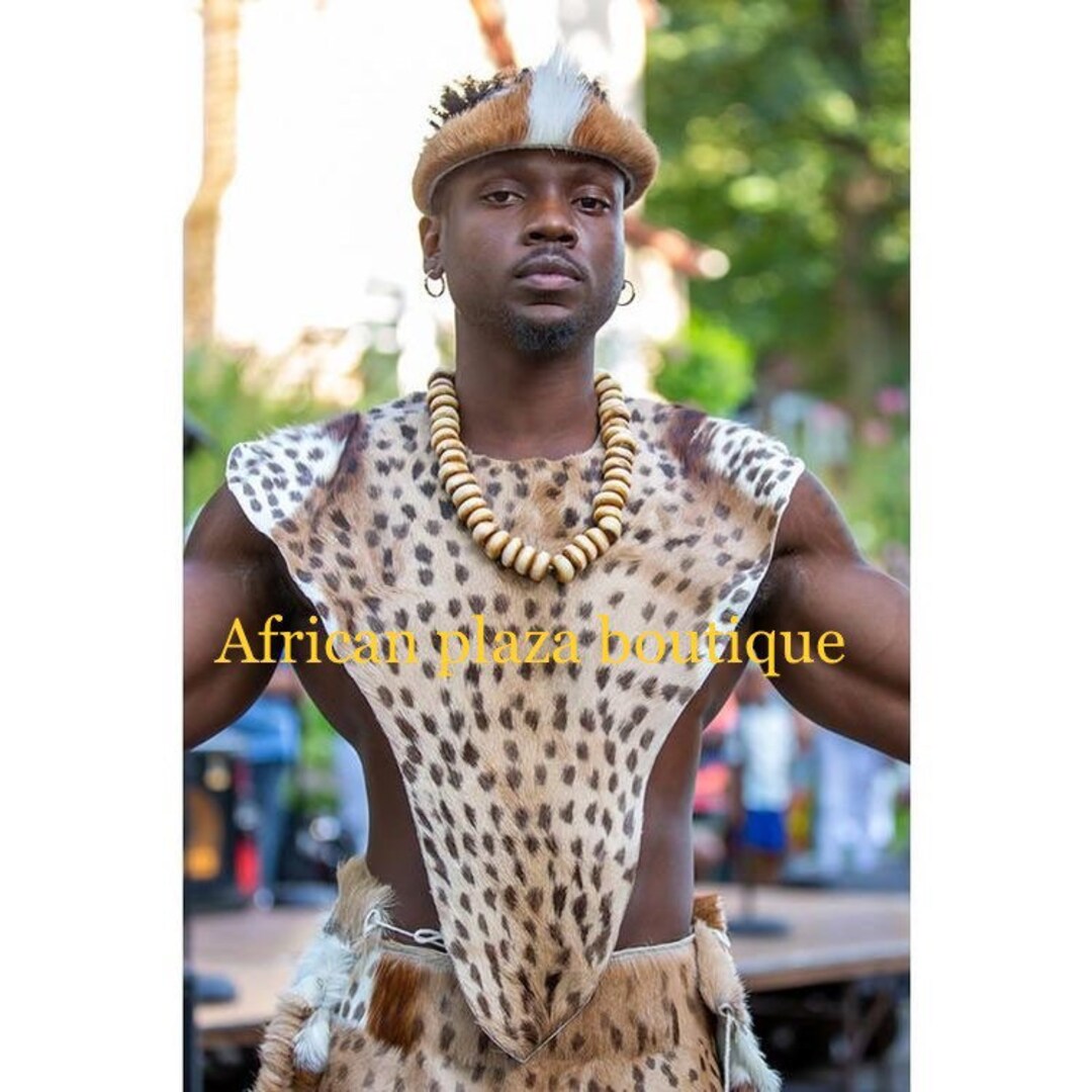 Zulu- Handmade Bib With Matching Headgear - Etsy