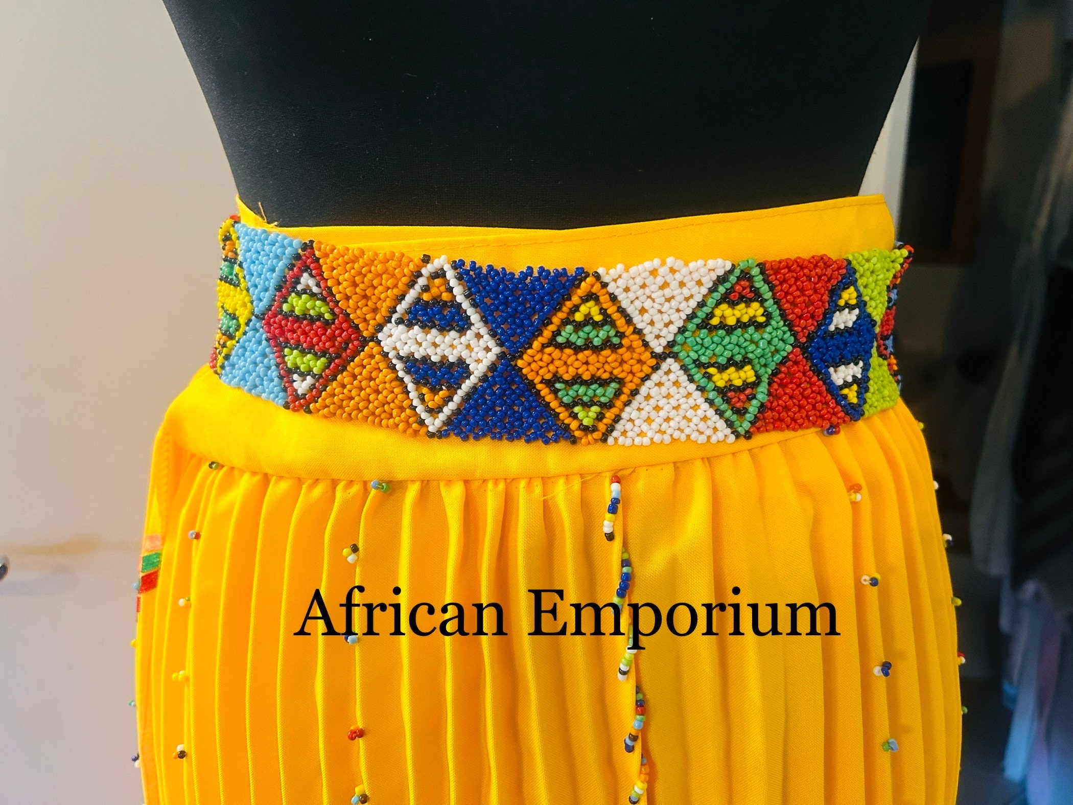 Handmade Zulu Classic Beaded Belt - Etsy