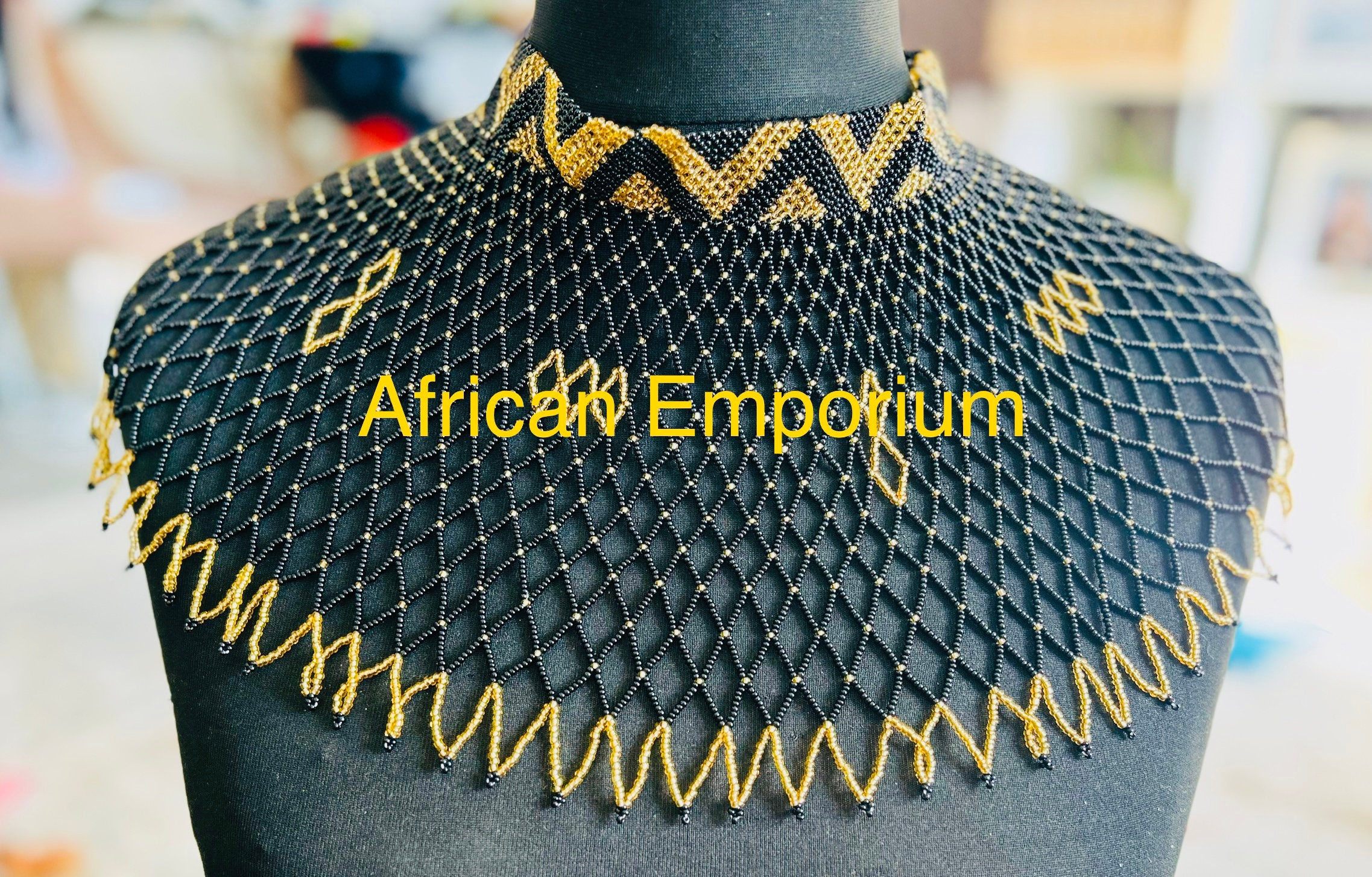 Handmade Beaded Zulu Turtleneck Necklace - Etsy