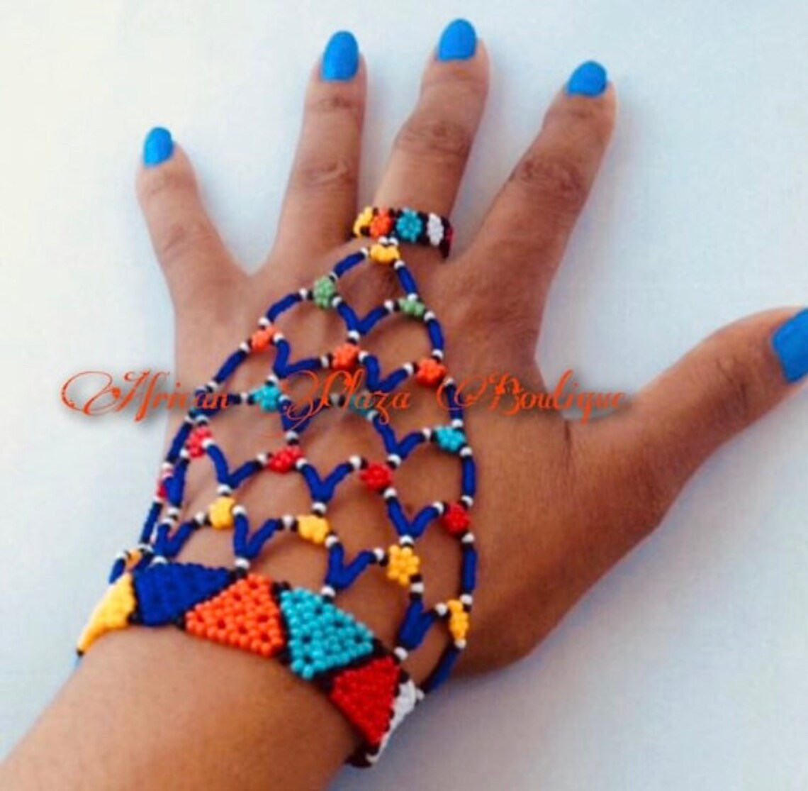 Zulu Beaded Hand Piece - Etsy