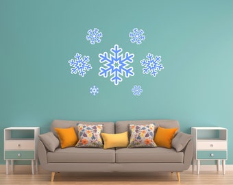 Snowflake Decals, Snowflake Wall Decals, Christmas Wall Decal ...