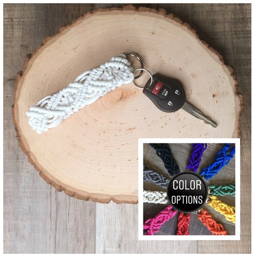 Macrame Wristlet Key FOB Keychain Wristlet Boho - Etsy