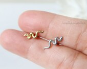 Mini Snake Ear Piercing 16G Cartilage Earring Helix Earring - Etsy