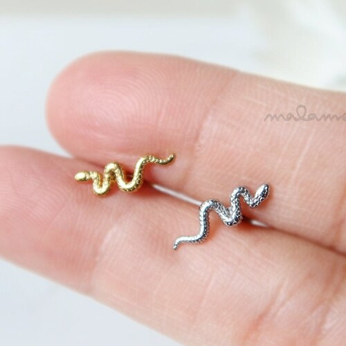 Mini Snake Ear Piercing 16G Cartilage Earring Helix Earring - Etsy