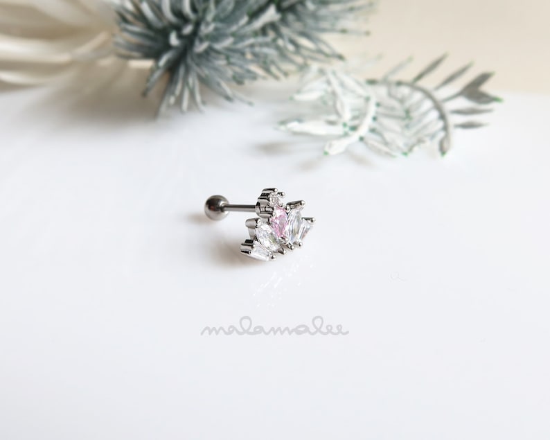 Mini Princess Crown Ear Piercing Crown Helix Earring 20G - Etsy