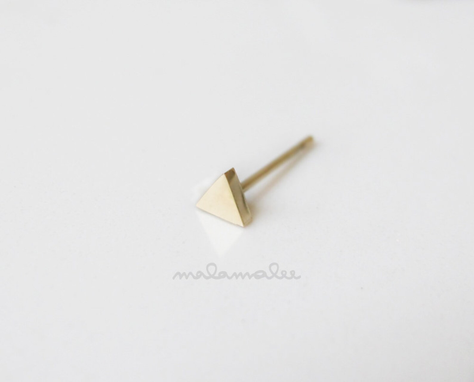Small Triangle Stud Earrings, Tiny Triangle Minimalist Earrings ...