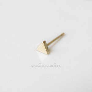 Small Triangle Stud Earrings, Tiny Triangle Minimalist Earrings ...