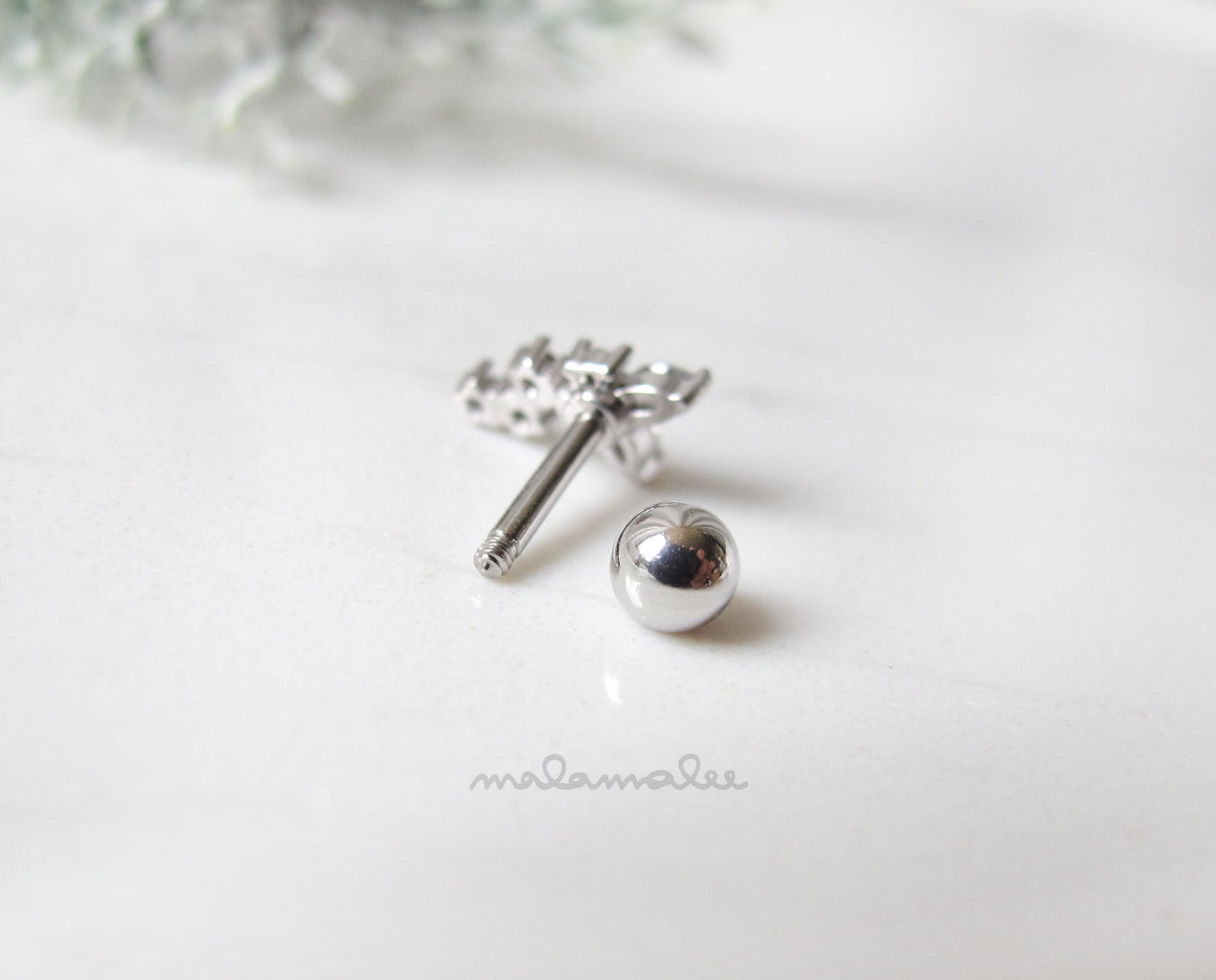 Whimsical Butterfly Ear Piercing, CZ Stud Earrings, 16G Cartilage ...