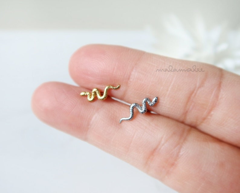 Mini Snake Ear Piercing 16G Cartilage Earring Helix Earring - Etsy