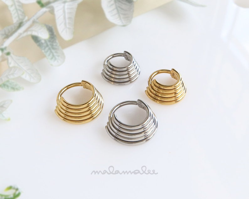 5 Layer Stack Nose Ring Hoop 16G Septum Ring Septum Jewelry - Etsy