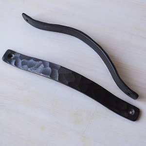 Hand Forged Iron Drawer Handle,metal Cabinet Pull,wrought Handle,black ...