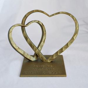 Personalized Heart for 19th Anniversary,bronze Wedding,19th Anniversary ...