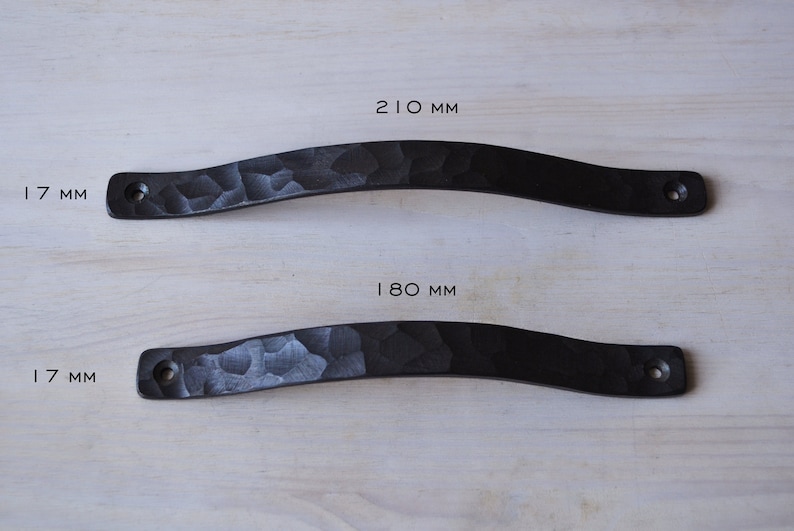 Hand Forged Iron Drawer Handle,metal Cabinet Pull,wrought Handle,black ...