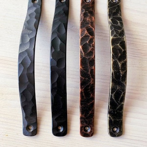 Hand Forged Iron Drawer Handle,metal Cabinet Pull,wrought Handle,black ...