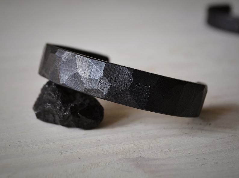 Hand Forged Iron Braceletmen's Steel - Etsy