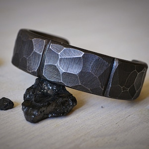 Stainless Cuff Bracelet.hand Forged Bracelet.men's Steel Cuff Bracelet ...