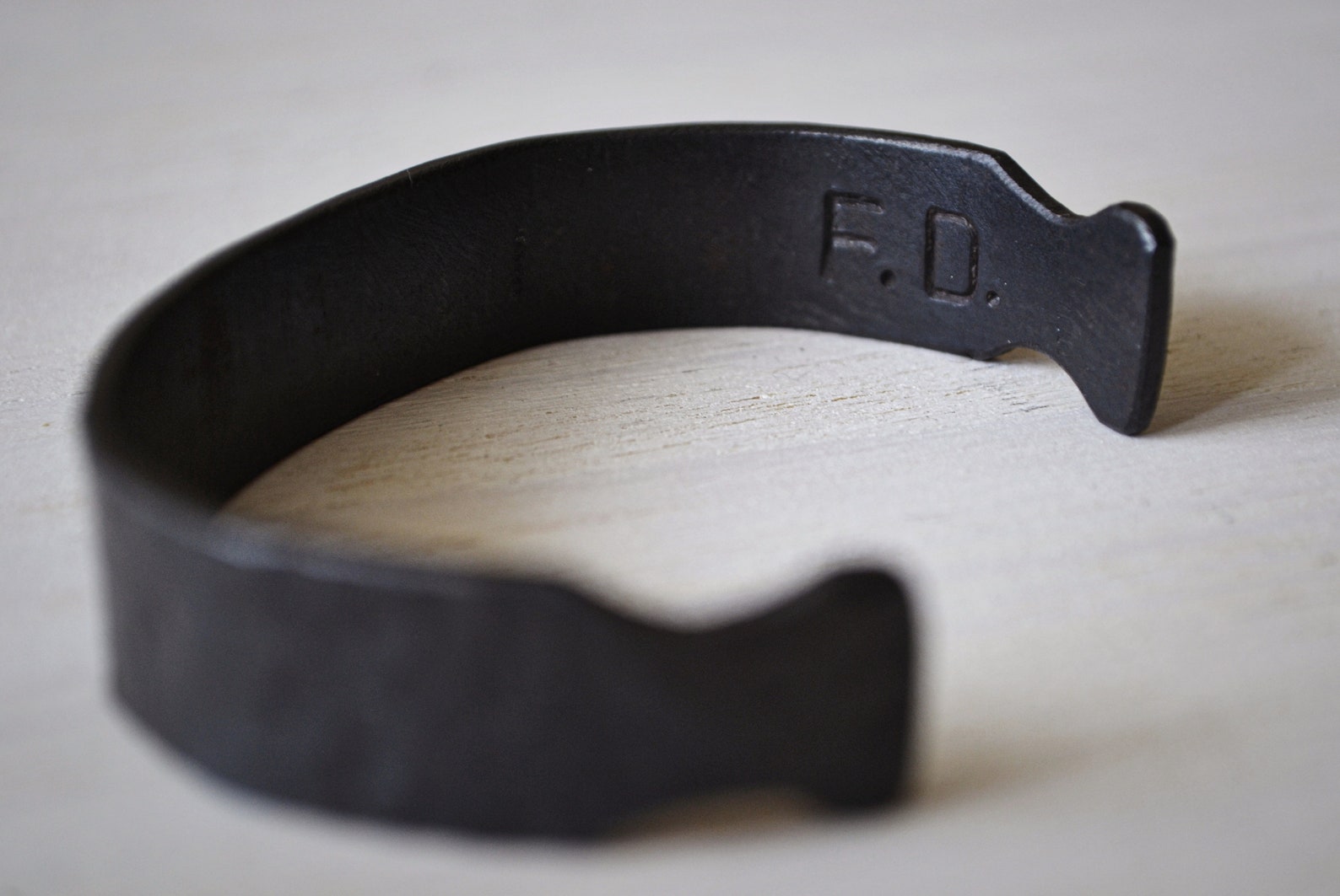 Hand Forged Iron Braceletpersonalized Braceletcustom Mens - Etsy