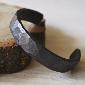 Hand Forged Iron Bracelet,men's Steel Bracelet,personalized Metal ...