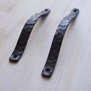 Hand Forged Iron Drawer Handle,metal Cabinet Pull,wrought Handle,black ...