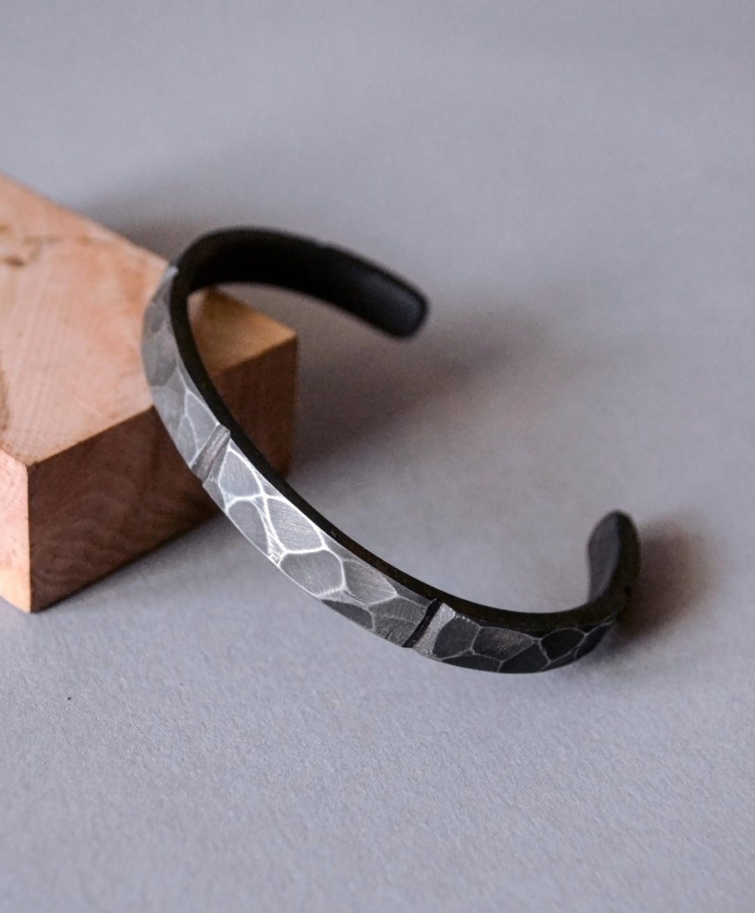 Stainless Cuff Bracelet.hand Forged Bracelet.men's Steel Cuff Bracelet ...