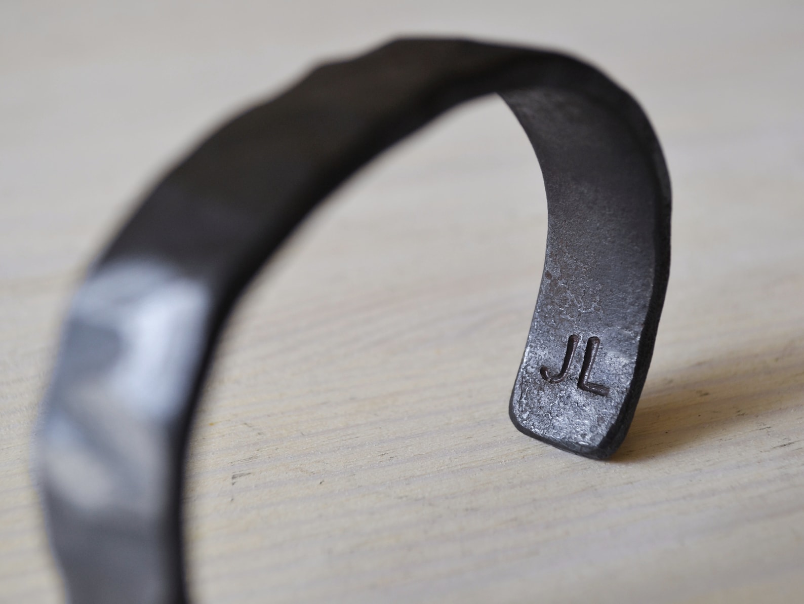 Hand Forged Iron Bracelet,men's Steel Bracelet,personalized Metal ...