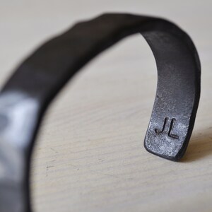 Hand Forged Iron Bracelet,men's Steel Bracelet,personalized Metal ...
