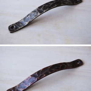 Hand Forged Iron Drawer Handle,metal Cabinet Pull,wrought Handle,black ...