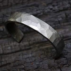 Hand Forged Iron Bracelet,men's Steel Bracelet,personalized Metal ...