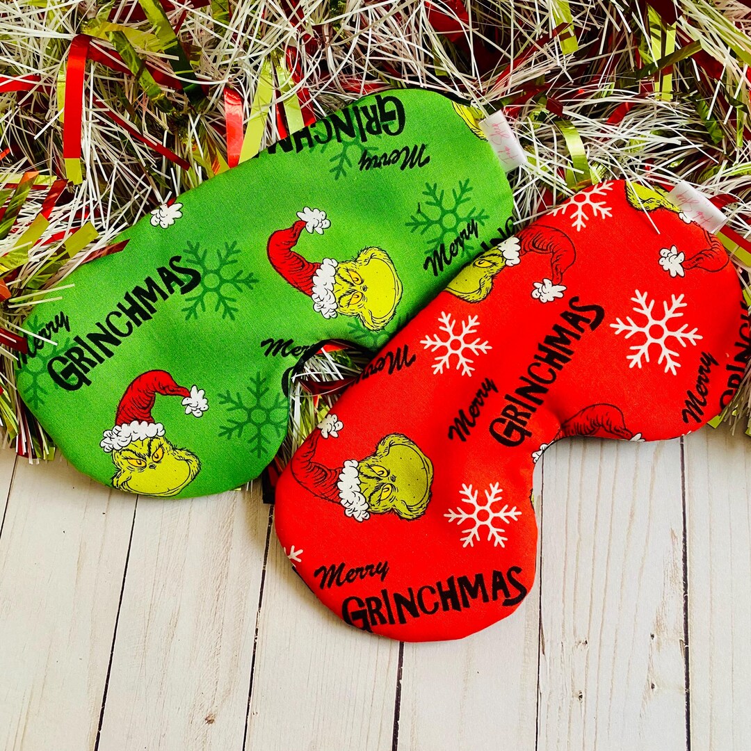 Grinch Adjustable Sleep Mask, Christmas Gift - Etsy