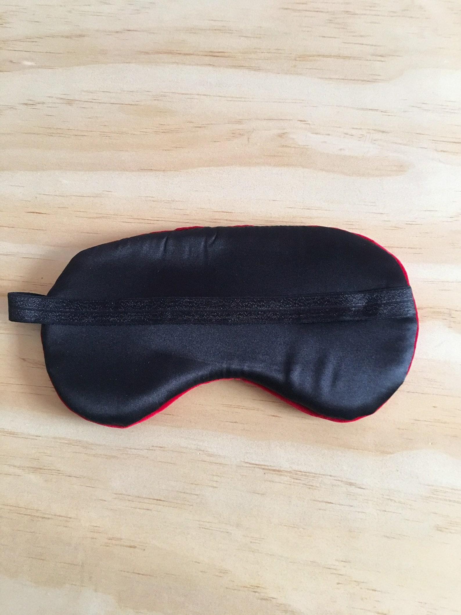 Red Velvet Sleep Mask: Silk Backing, Adjustable Eye Mask - Etsy