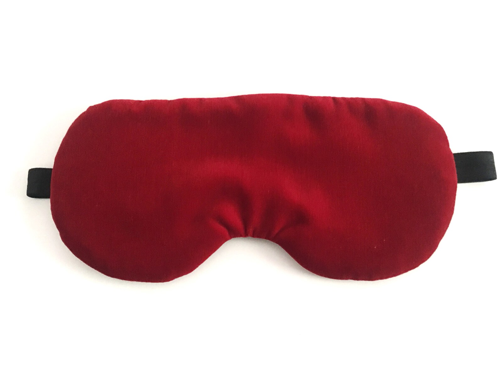 Red Velvet Sleep Mask: Silk Backing, Adjustable Eye Mask - Etsy
