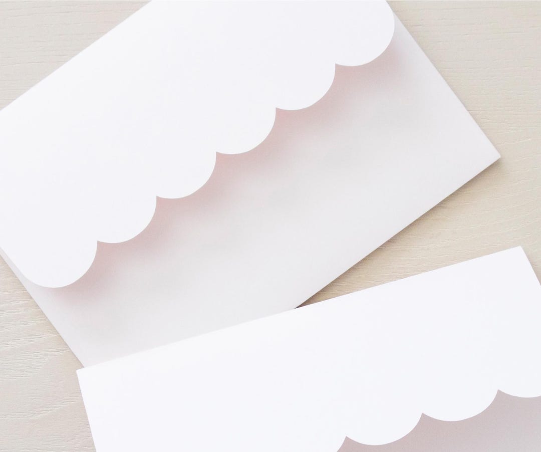 Blank Scallop Wedding Envelopes - Etsy