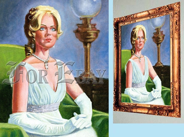 Angelique Collins Parallel Time Portrait on Canvas Dark Shadows - Etsy